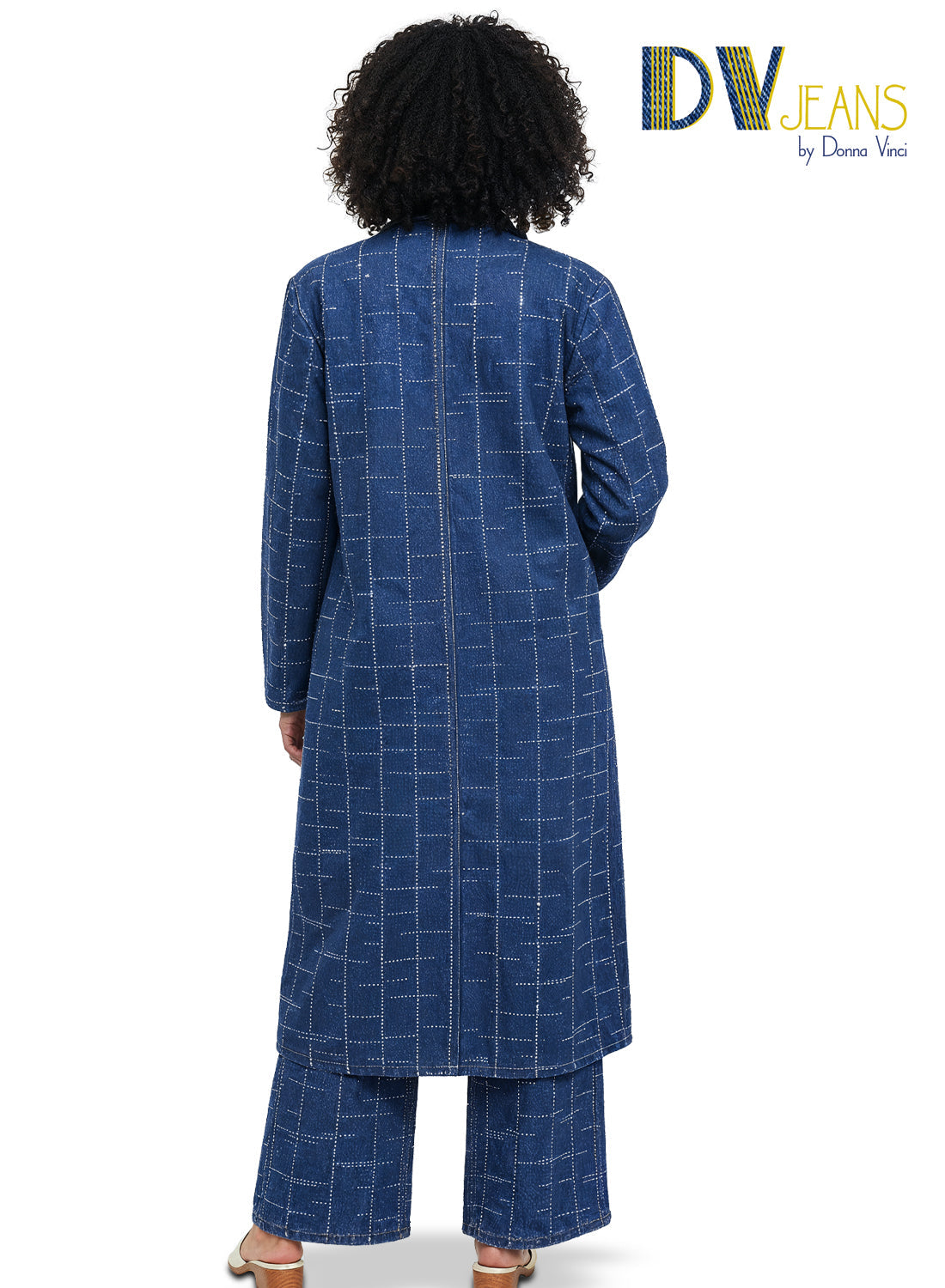 Donna Vinci JEANS, Style 8505 - 2pc. Duster & Pant Set – Women Suits